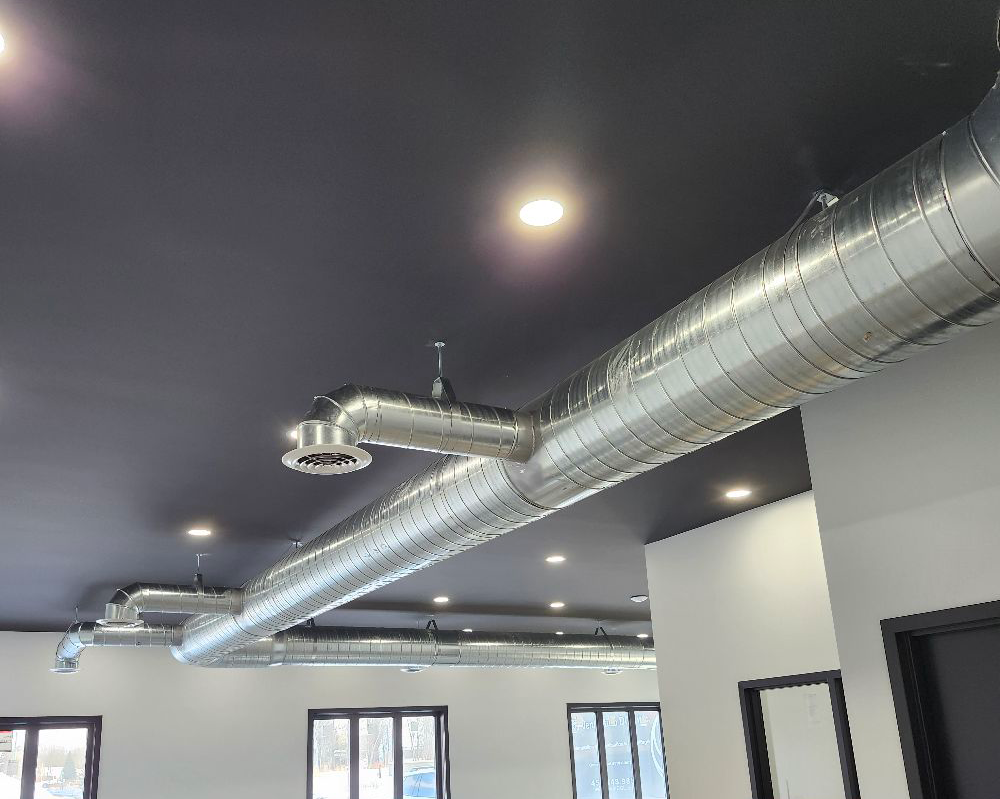 Conduit spiral apparent commercial – Ventilation DGL Inc.